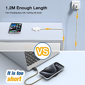 Magnetic Wireless Charger for iPhone: Mag Safe Charger Fast Charging Pad 2 Pack Compatible with iPhone 15 14 13 12 Pro Max Plus & Airpods 2 3 Pro (No Adapter)