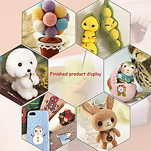 Mayboos 132 Pcs Needles Wool Felting Needles Supplies Felting Tools Needle Felting Tool with 3 Sizes Felting Needles for Beginner Professional