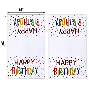 Happy Birthday Kitchen Towels Dish Towels, 18 x 28 Inch Birthday Party Holiday Tea Towels Dish Cloth for Cooking Baking Set of 2