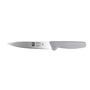 5.5-inch Stiff Wide straight Edge Blade, Boning Knife, Grey Handle. By ICEL.