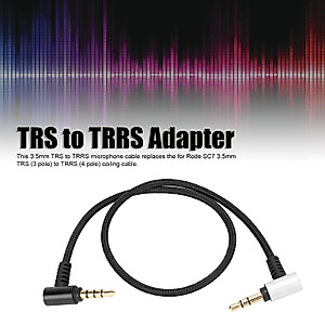 Acogedor 3.5mm TRS to TRRS Microphone Cable, Multifunctional Adapter Cable for RODE SC7 Connector, Videomicro, Go, Wireless Go Videomic Pro etc.