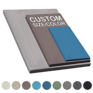 Yullmu Custom Bench Cushions for Indoor Furniture,Custom Size Window Seat Cushions,Window Bench Cushions with Non-Slip,Sofa Seat Bench Cushion,Piano Chair Cushion Indoor-50D Foam (Linen)