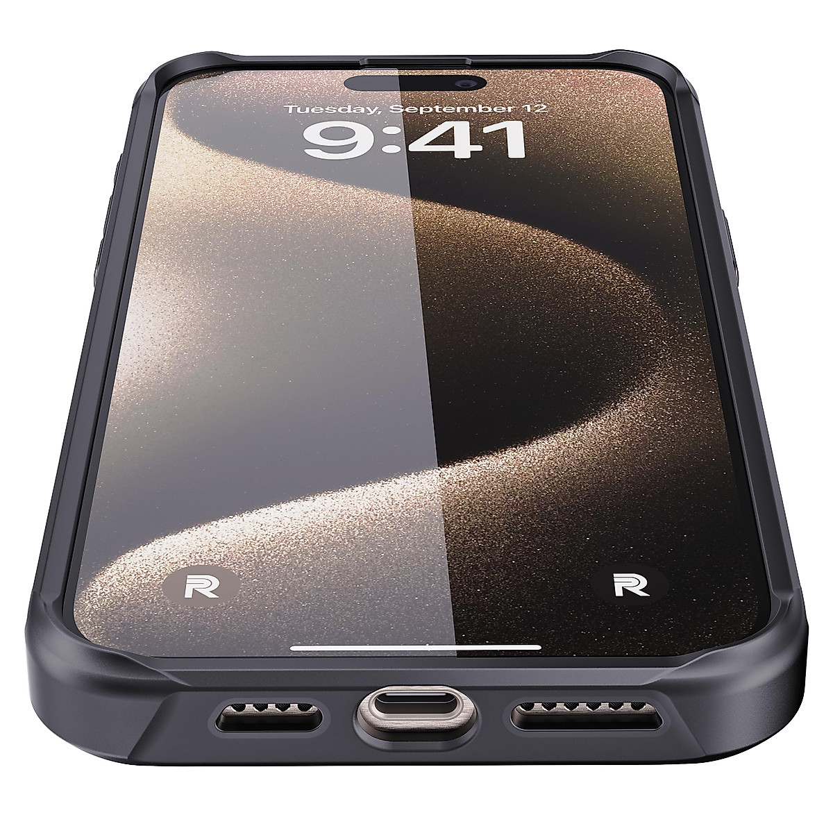 REBEL Case for iPhone 15 Pro Max [Gen-5 Aramid Fiber] Strong MagSafe Compatible, Grippy Sides, Shockproof Corners, Metal Lens + Buttons, Upgraded Protective Design, 6.7 Inch Phone 2023 (Black)