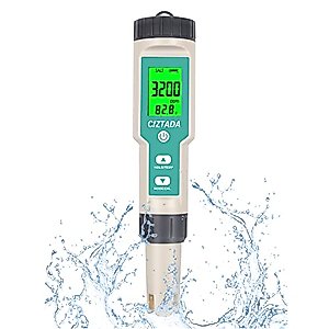 Digital Salinity Tester for Salt Water - Aquarium Salinity Meter with ATC, IP67 Waterproof, 0-200 PPT Large Range Multi-Parameter Tester for Seawater, Fish Tank, Hydroponics
