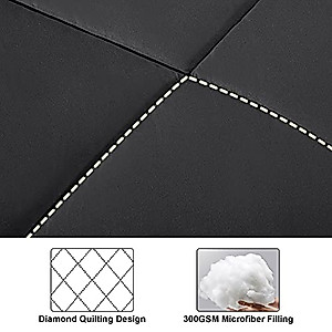 TOPLUXE Queen Comforter Set, All Season Quilted Duvet Insert with 2 Pillow Shams, Microfiber Bedding Comforter Sets Queen, Lightweight (Queen, Grey)