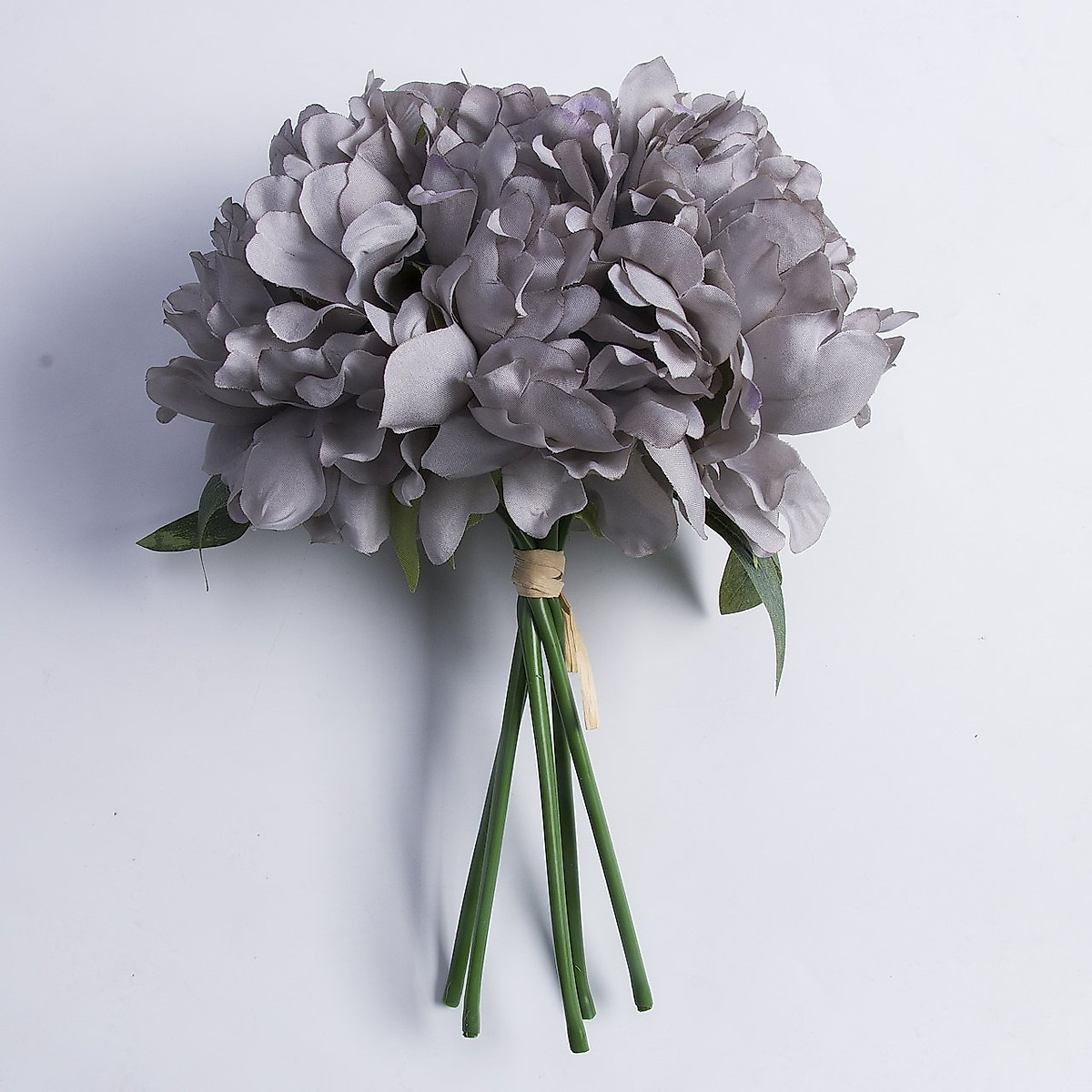 Artificial Fake Peony Silk Flower Bridal Hydrangea Home Wedding Garden Decor, (Grey)