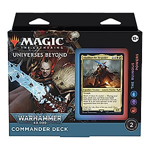 Magic: The Gathering Universes Beyond Warhammer 40,000 Commander Deck Bundle – Includes 1 The Ruinous Powers, 1 Necron Dynasties, 1 Forces of the Imperium, and 1 Tyranid Swarm
