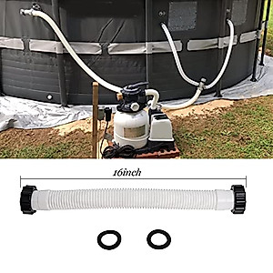 11535 Pool Sand Filter Pump Hose, Interconnecting Hose Replacement Compatible with Intex 16 Inch Sand Filter Pumps & Saltwater Systems