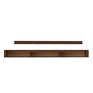 ROOMTEC Fireplace Mantel,60" Wood Floating Fireplace Shelves,Wall Mounted Wooden Display Shelving,Handcrafted Wood Brack,Natural Mantels Over Fireplace | 60" x 8" x 5"-Dark Chocolate