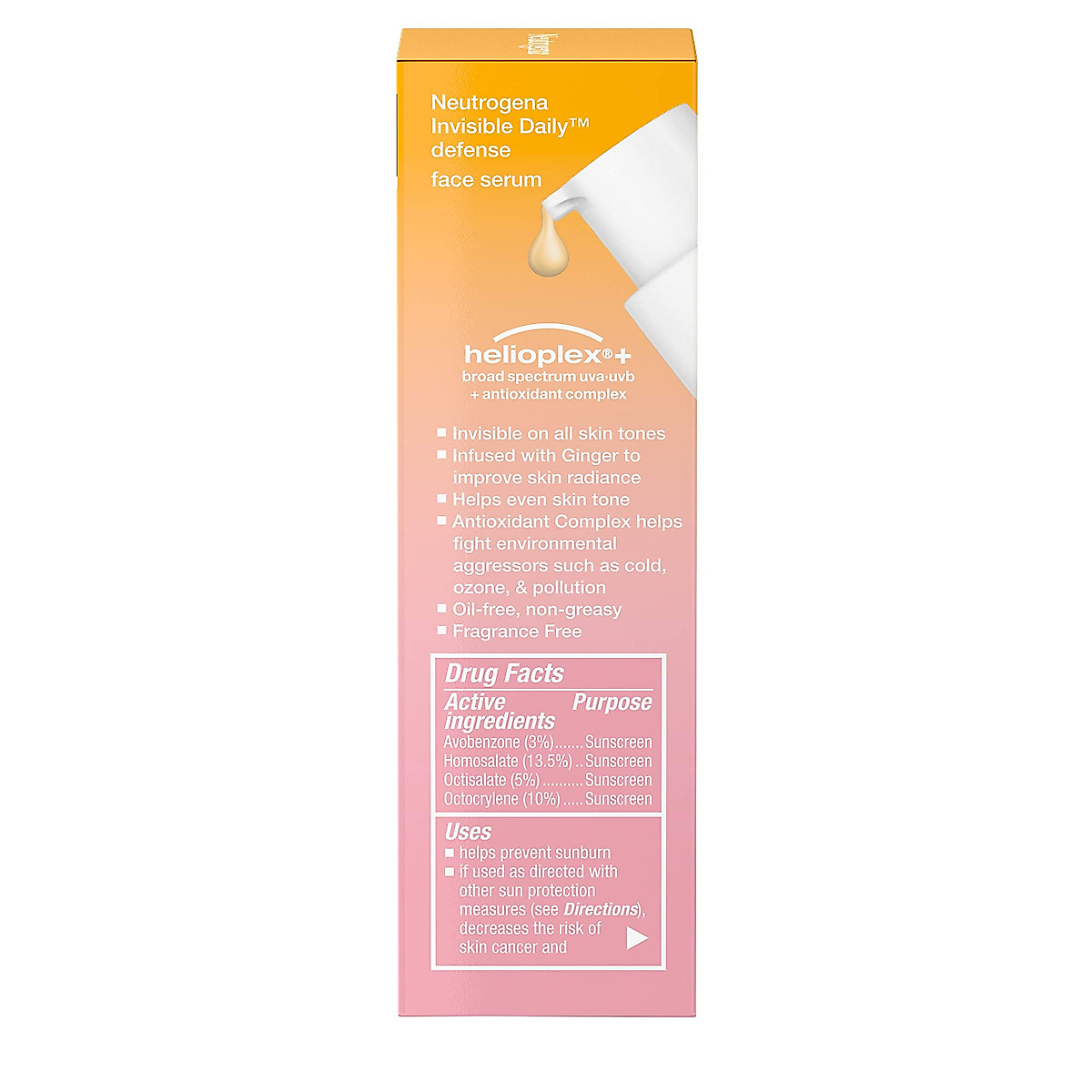 Neutrogena Invisible Daily Defense Face Serum with Broad Spectrum SPF 60+, 1.7 fl. oz 1 ea (Pack of 3) Product Name