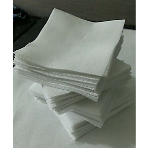 Lot of 50Pcs Quilt Blocks, Cotton Charm Pack, 10" Squares, White Solid Fabric.