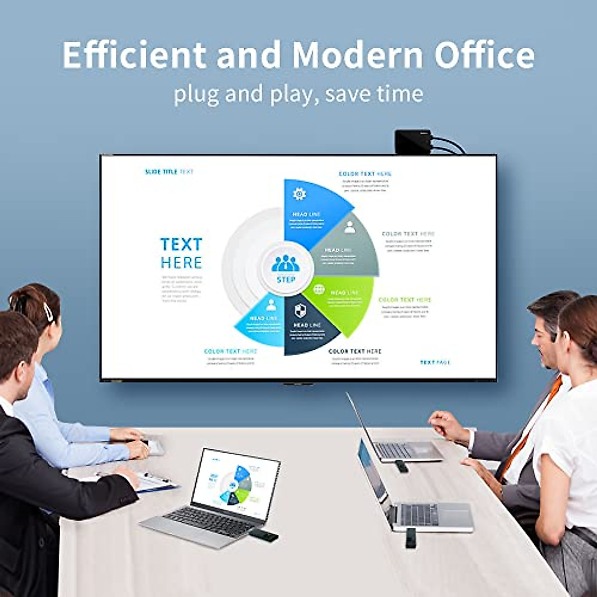 PeakDo Wireless HDMI Transmitter and Receiver, Casting Video/Audio to Monitor, Projector, HDTV, Wireless HDMI Extender 100FT Long Range for Laptop, PC, Xbox, Blu-ray, PS5 (Black)