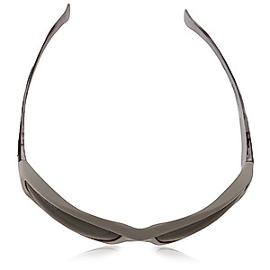 Edge TXB216-S Brazeau Polarized Wrap-Around Safety Glasses, Anti-Scratch, Non-Slip, UV 400, Military Grade, ANSI/ISEA & MCEPS Compliant, 5.04" Wide, Black & Gray Winged Skull Frame/Smoke Lens