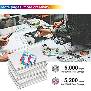 CHENPHON Remanufactured Xerox VersaLink C500 C505 Toner Cartridge Replacement for Xerox 106R03862 106R03863 106R03864 106R03865 for Xerox C500 C500N C500DN C505 C505S C505X Printer (KCMY 4-Pack)