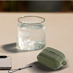 YQGFashbf for Sony WF-1000XM4 Case Cover WF 1000XM4 Charging case 2021,Shockproof TPU Protective Cover Skin Designed for Sony WF1000XM4 Wireless Earbuds with Keychain & Lanyard (Green)