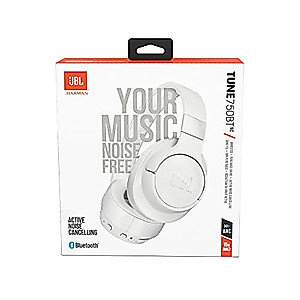 JBL TUNE 750BTNC - Wireless Over-Ear Headphones with Noise Cancellation - White