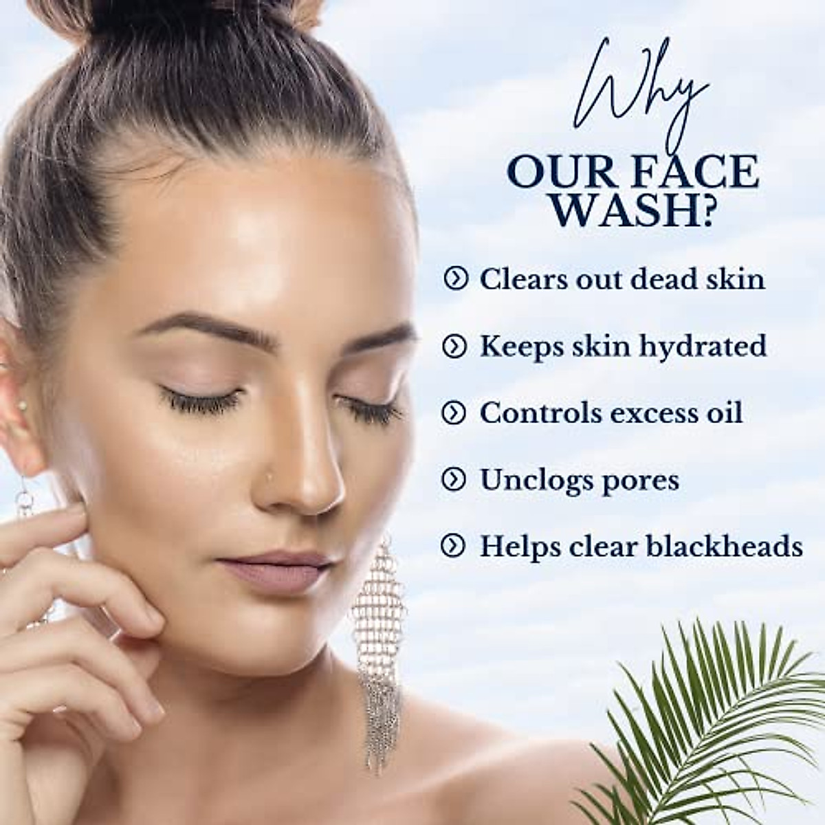 Daily Face Wash for Women & Men – Hydrating & Moisturizing Face Wash for Sensitive Skin – Oil Free Face Wash for Dry Skin or Oily Skin – Lightly Foaming Facial Cleanser - Gentle Enough for Kids