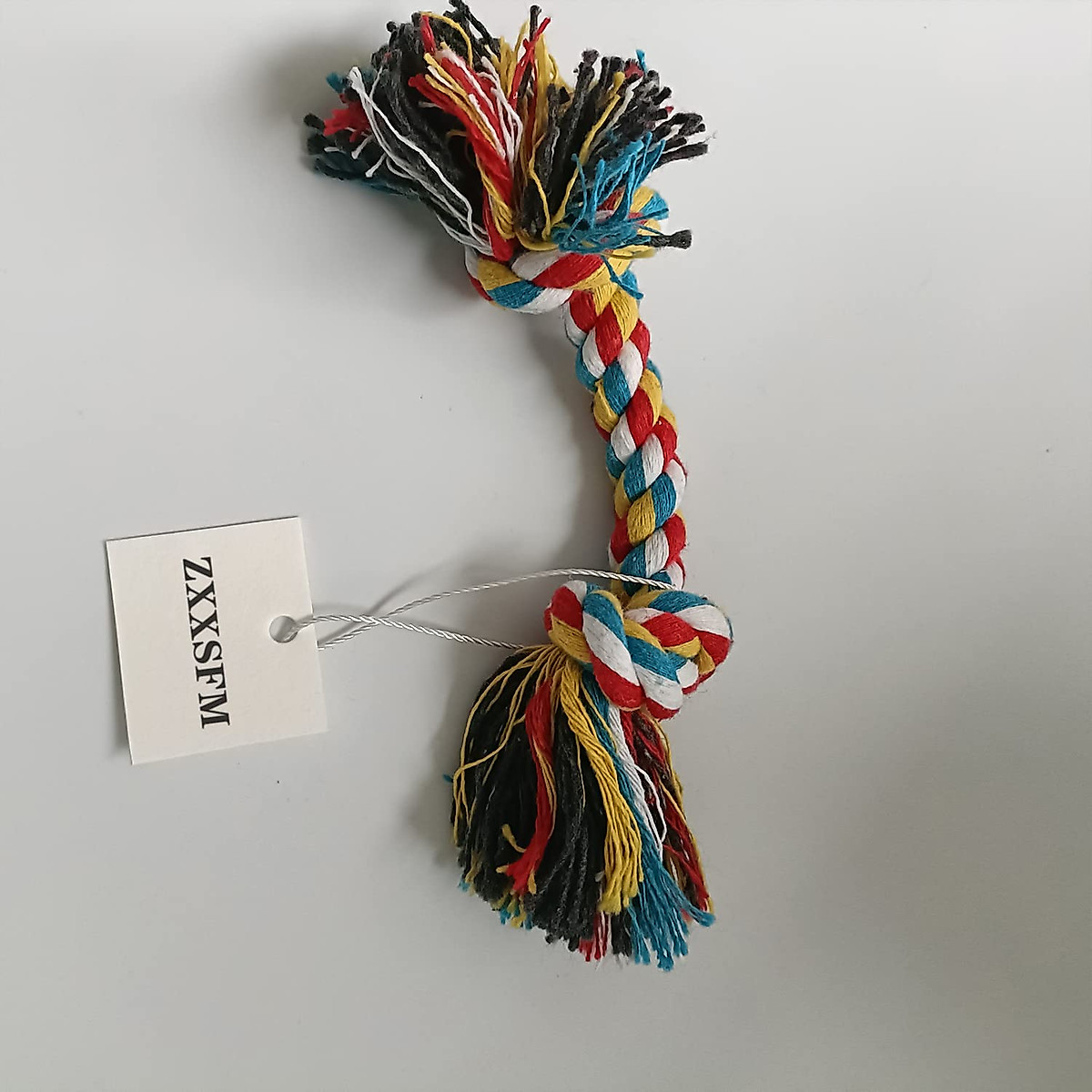 ZXXSFM-Dog toys - Dog Rope Knot Molar Bite Resistant Double Knot Cotton Rope Toy for Teeth Cleaning