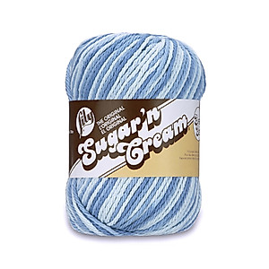 Lily Sugar'n Cream Super Size Ombres Yarn, 3 oz, Faded Denim, 1 Ball