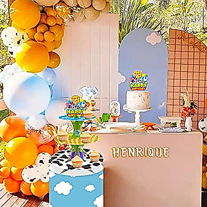 Cartoon Story Cupcake Stand 2nd Cardboard Cake Stand Dessert Tower Holder for Toy Theme Birthday Decoration Baby Shower Party Supplies