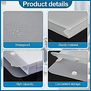 2 Size Plastic Art Portfolio Large Art Portfolio with Handles (22.44 x 17.32 and 17.32 x 13.22 inch) Waterproof Portfolio Folder for Artwork Painting Poster Storage with 20 pcs 8k Drawing Paper