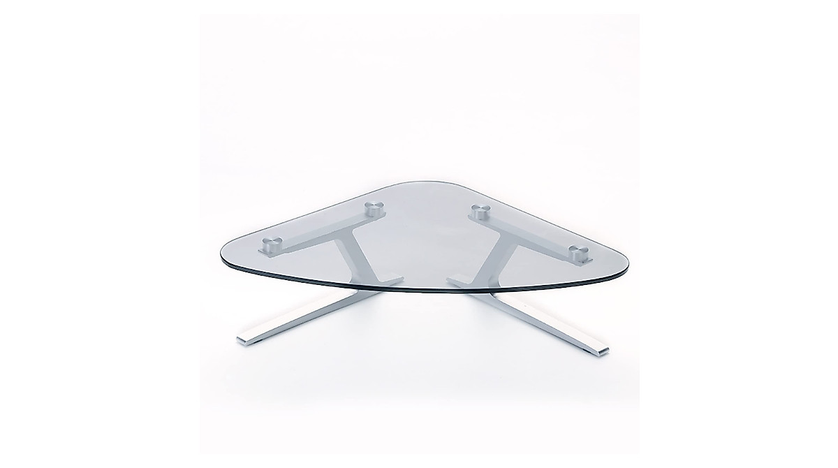 Toughened Glass Triangle Monitor Stand for Ergonomic Elevation