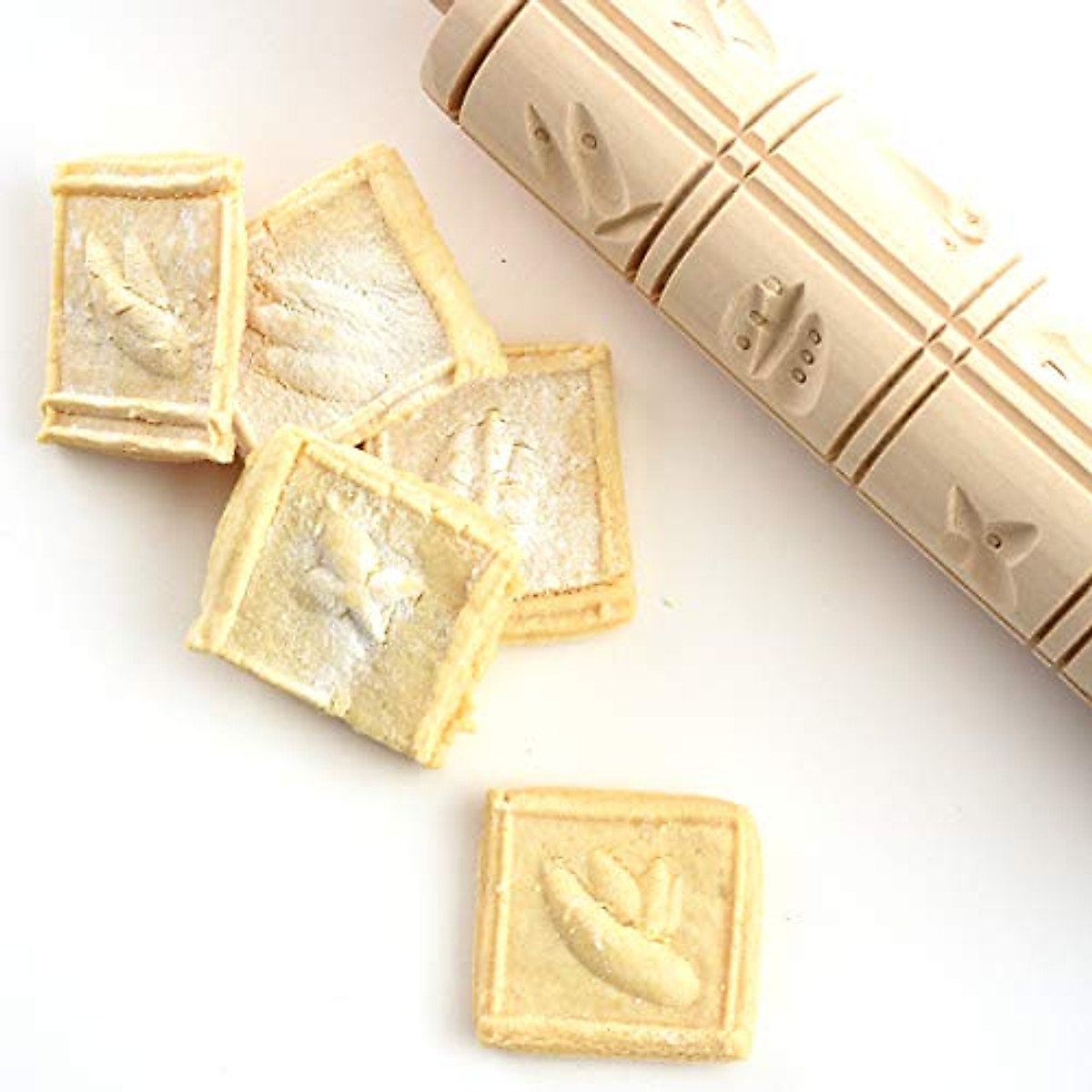 Norpro Springerle Wooden Rolling Pin, 10", Light Brown