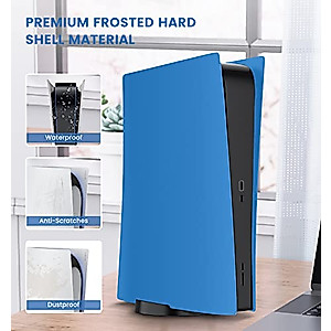 Wedorat PS5 Plate Starlight Blue Faceplate PS5 Cover Skin Replacement, Playstation 5 Game Console Case Cover Hard Shell Hard Shockproof ABS Anti-Scratch PS5 Side Plate Accessories Star Blue