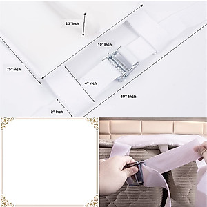 Elif Bed Bridge Connector - Twin to King Converter Kit, 25D Memory Foam Bed Gap Filler, Adjustable Mattress Connector for Bed with Extra Wide Design, Non-Slip Design (Twin)