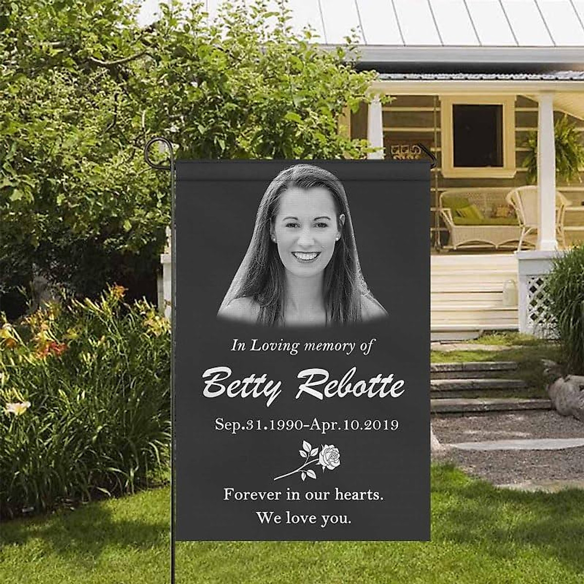 In Loving Memory of Gift for Your Love One, Personalized Garden Flags for Outside, Custom Outdoor Banners and Flags Memorial Flags for Cemetery Pool Room Yard Balcony