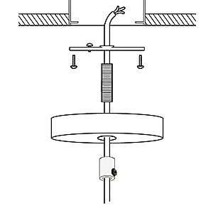 Flea Market Rx 6 Inch Pendant Canopy Kit with Lamp Cord Strain Relief 25 LB, Ceiling Light Plate Cover & All Mounting Hardware for Hanging Chandelier Lighting Fixtures - 1/4 IPS, Made in USA (White)