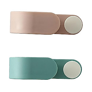 ABOOFAN 2pcs Storage Mop Hook Mop and Broom Holder Rack Adhesive Broom Holder Self Adhesive Mop and Broom Holder Heavy Duty Storage Hanging Hooks Mop Clip Garage Broom Holder Green Plastic