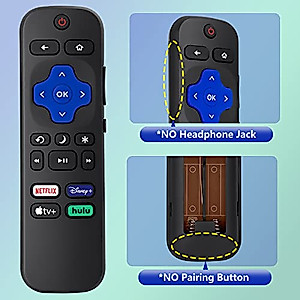 Swocny Universal Replacement Remote Compatible with Roku TV, for TCL/Hisense/Sharp/Philips/JVC/RCA/Magnavox/Sanyo/LG/Haier Roku TVs