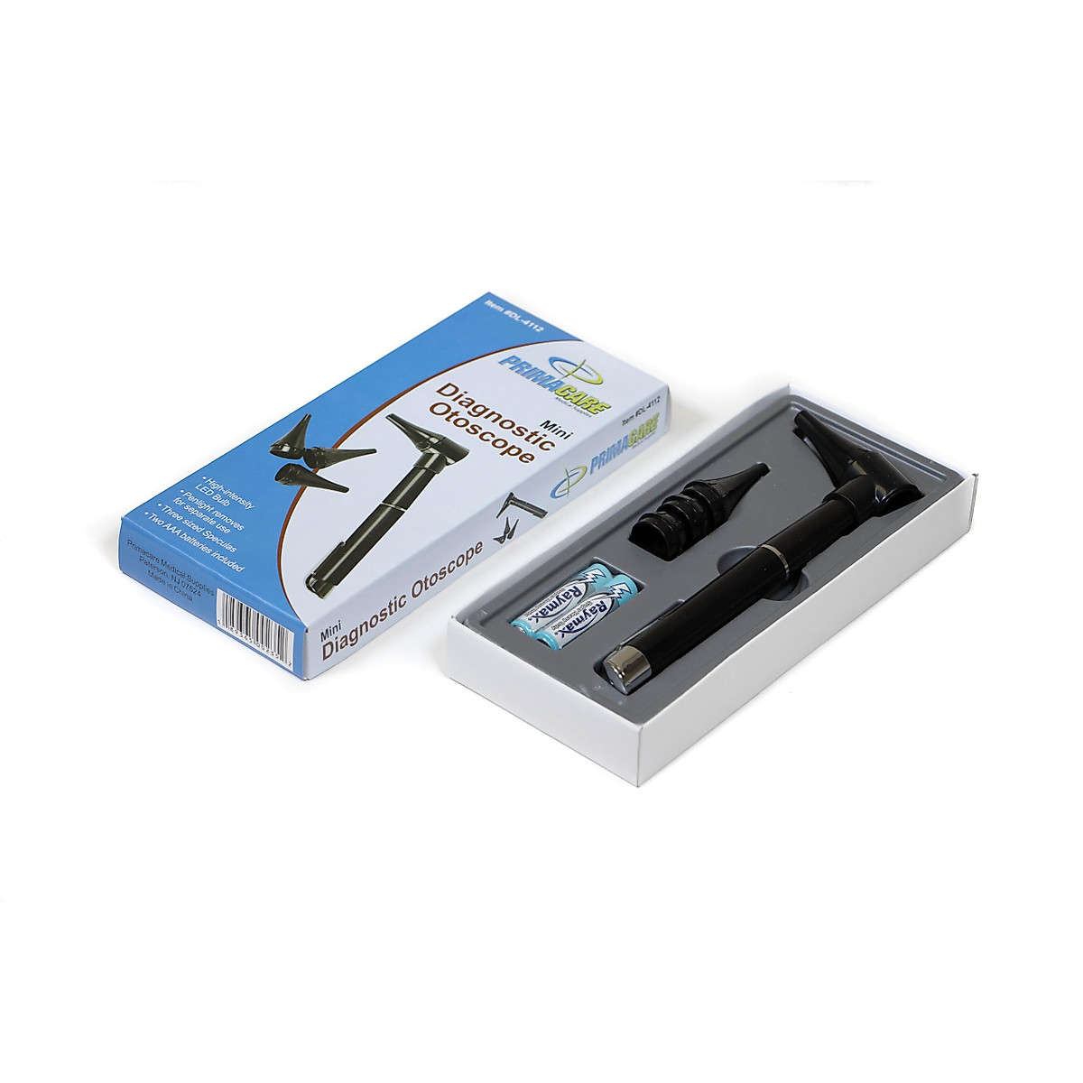 PrimaCare DL-4112 Mini Diagnostic Otoscope Kit with High Resolution LED Ear Light