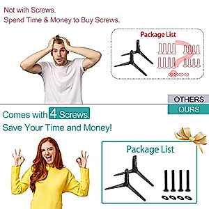 Base Stand for Vizio TV Legs, for Vizio 50 inch Smart TV, for Vizio D50X-G9 V505-H9 M506X-H9 V505-H19 V505-G9, Base Stand for Vizio TV Stand Easy to Install, with Screw Set