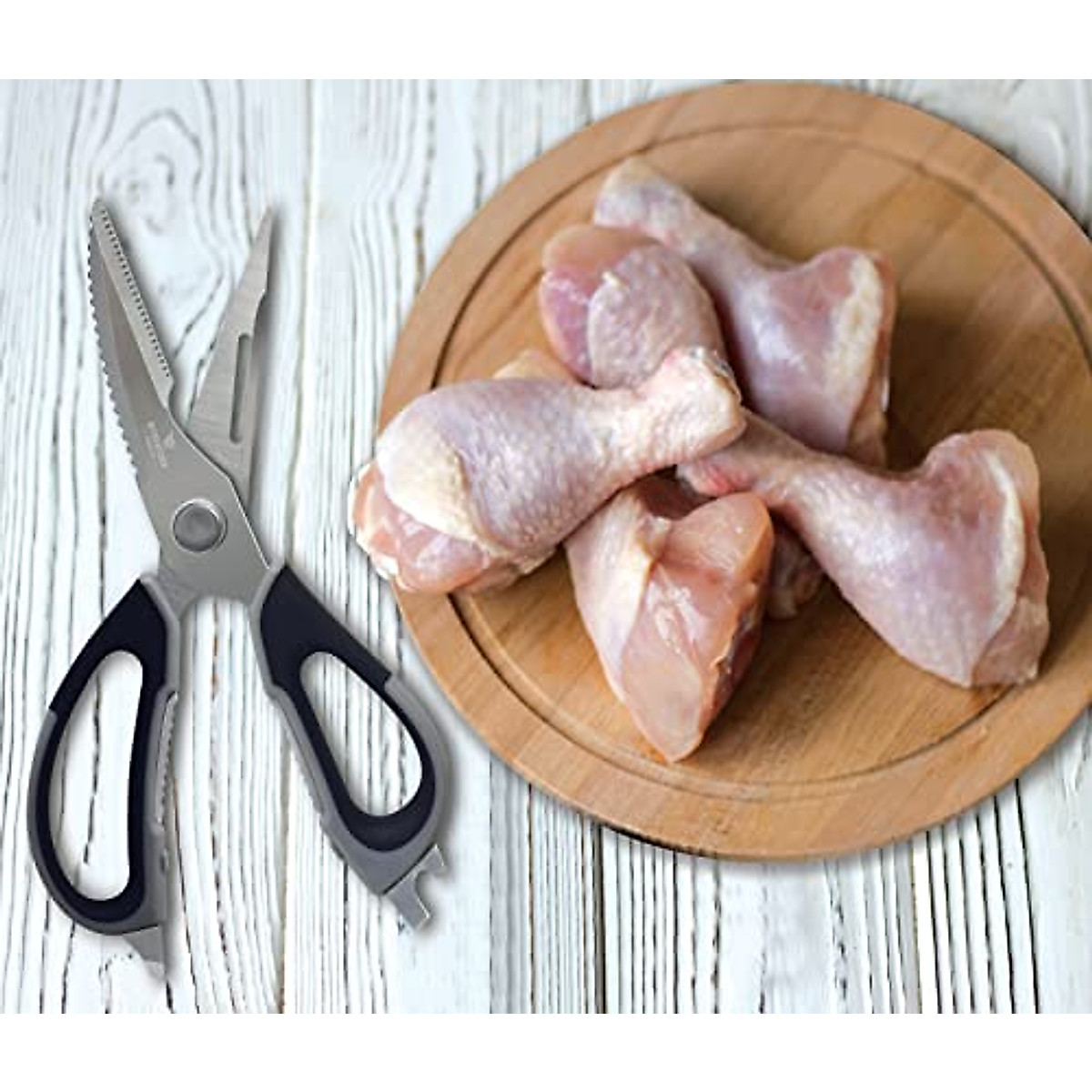 9" Premium Kitchen Shears with Detachable Blades by Better Kitchen Products, Stainless Steel, All Purpose Come Apart Utility Scissors, Heavy Duty Kitchen Scissors, Meat Scissors, Poultry Shears