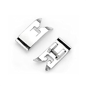 TISEKER 2 Pieces Zig Zag, Straight Stitch Presser Foot Universal General Purpose Zigzag Snap On Foot for Singer, Brother, Janome, Kenmore, Babylock, Toyota, Etc Domestic Sewing Machines