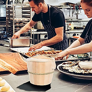 Rice Steamed Bucket with Lid Wooden Steamer Rice Bucket Handmade Rice Bucket Wood Cooking Steamer Steamed Rice Wooden Barrel for Home Kitchen Christmas Party Wood Color