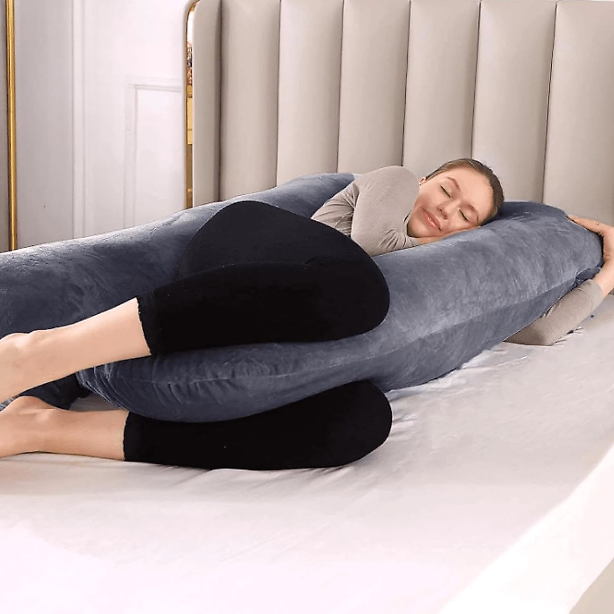 Pregnancy Pillow, Body Pillow, U Shaped Full Maternity & Body Pillows, Pregnancy Pillows for Sleeping, Cuddle Pillow, Side Sleeper Body Pillow for Adults