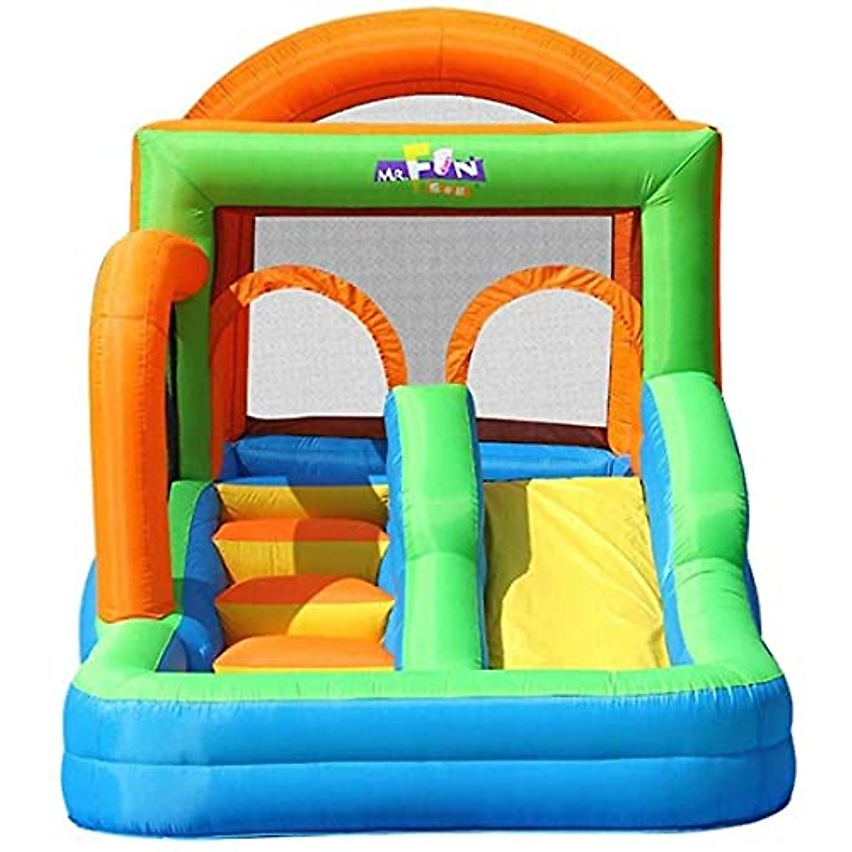Inflatable Castle and Slide, Indoor Children S Slide Family Outdoor Children S Playground Multifunctional Inflatable Jumping Bed Colors 396 213 244Cm