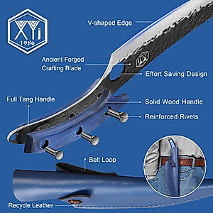 XYJ Full Tang Ancient Butcher Chef Knives Boning Fillet Knife With Carry Sheath Stainless Steel Meat Vegetable Knife For Camping Hunting Outdoor