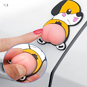 HALUOGUAI 1 Pair 3D Cartoon Animal Butt Shaped Flexible Silicone Fridge Door Stops,Self Adhesive Decorative Wall Protector,Pink Peach Shaped Waterproof Toilet Lid Bumper Pad (Pig)