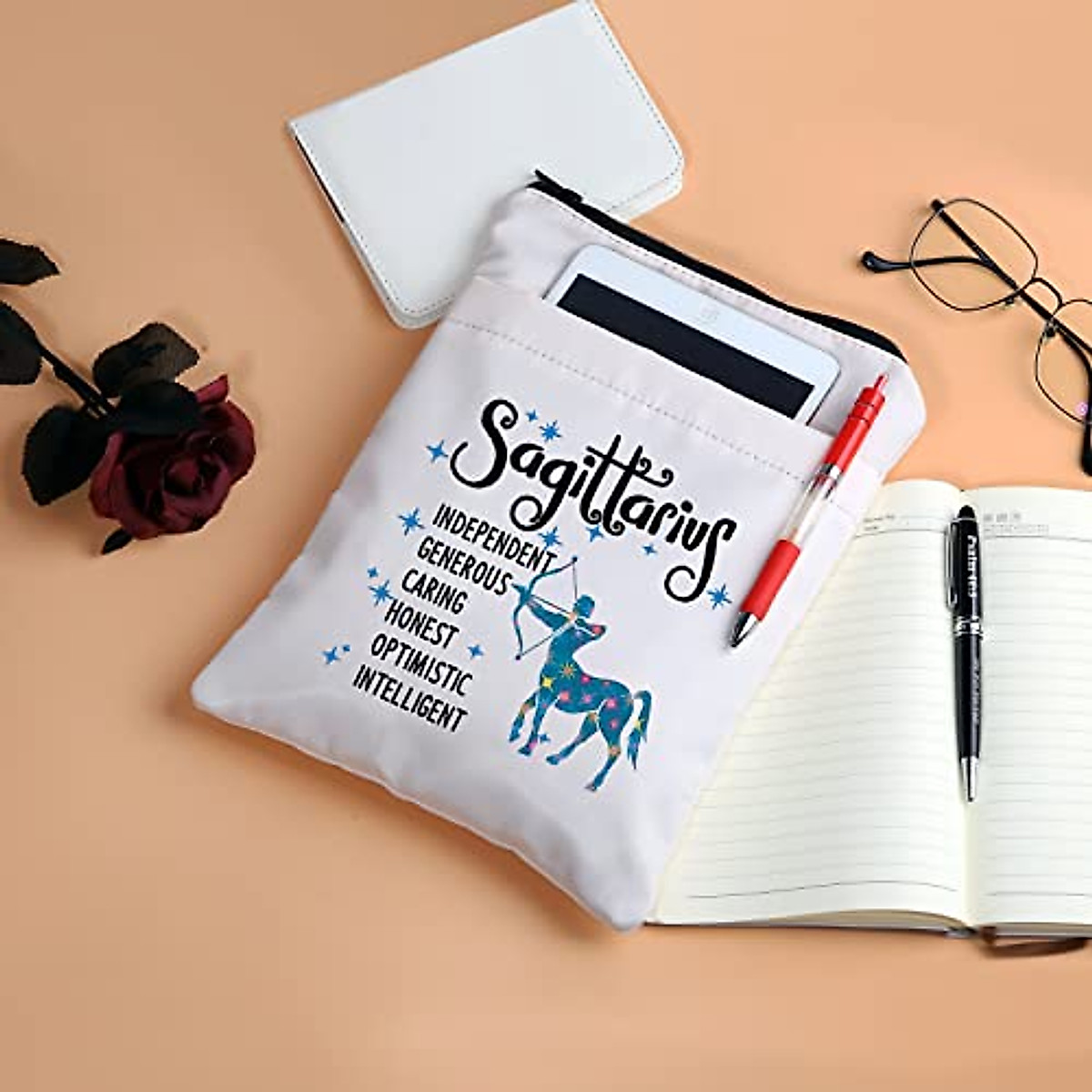 BLUPARK Zodiac Sign Book Sleeve Horoscope Book Covers for Paperbacks 12 Constellation Birthday Gift for Astrology Lover (Sagittarius)