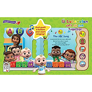 Cocomelon Let's All Sing Together 5-Button Song Book: Sing and Read Toy Book with JJ and Friends