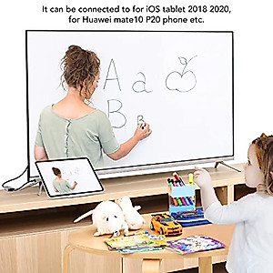 USB C to HDMI Adapter, 4K HD Multimedia Interface Adapter, Portable Aluminum Converter, Anti Interference for Cell Phones Computers