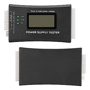 20/24 4/6/8 Pin Computer PC Power Supply Tester with LCD Display and Buzzer for ATX, ITX, BTX, PCI E, SATA, HDD