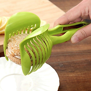 ACBAC Slicers Hand Cut Fruit Clip, Fast Fruit Vegetable Salad Chopper Bowl Fresh Salad Slicer, Green, One Size