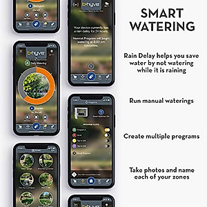 Orbit 57950 B-hyve Smart 12-Zone Indoor/Outdoor Sprinkler Controller, Compatible with Alexa Gray