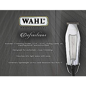 Wahl Professional - Sterling Definitions Trimmer #8085 - Great for Professional Stylists and Barbers - Rotary Motor and close cutting adjustable T-blade