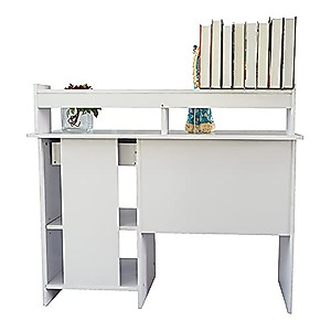CZDYUF General Style Particleboard Computer Desk White